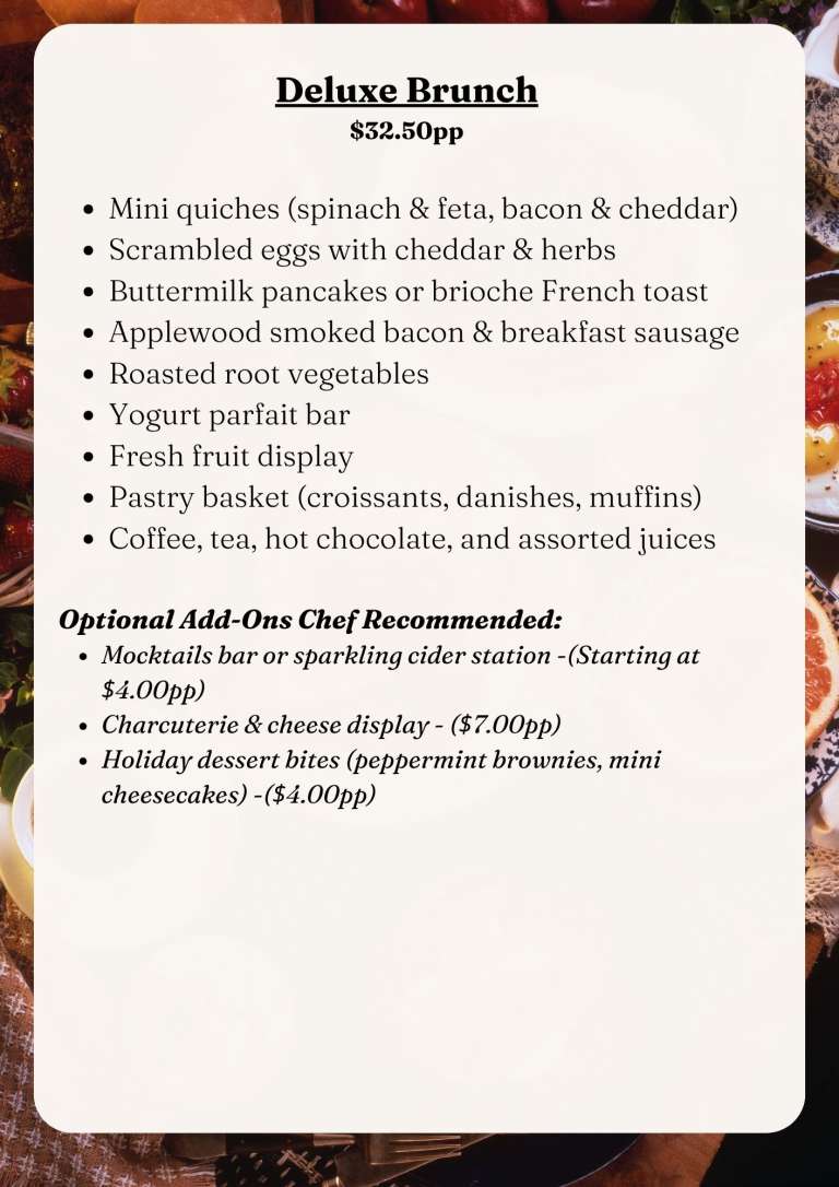 Holiday Packages – Step By Step Catering